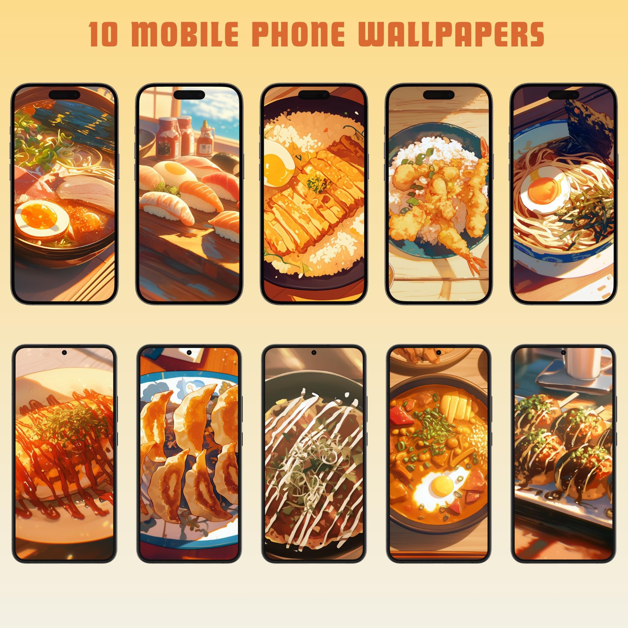 Anime Manga Foods Wallpaper Bundle Desktop Wallpaper MacBook Wallpaper ...
