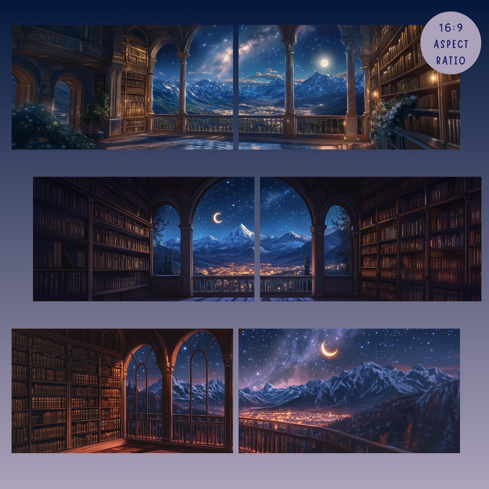 Velaris Acotar Inspired Dual Screen Desktop Wallpaper City of Starlight ...