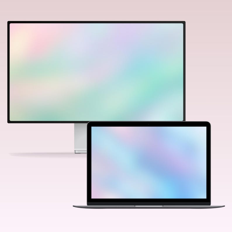 Pastel Aura Gradient Desktop Wallpaper MacBook Wallpaper Aura Wallpaper ...