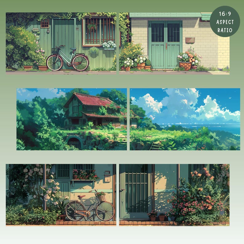 Ghibli Vibes Dual Screen Desktop Wallpaper Mac Wallpaper Super ...