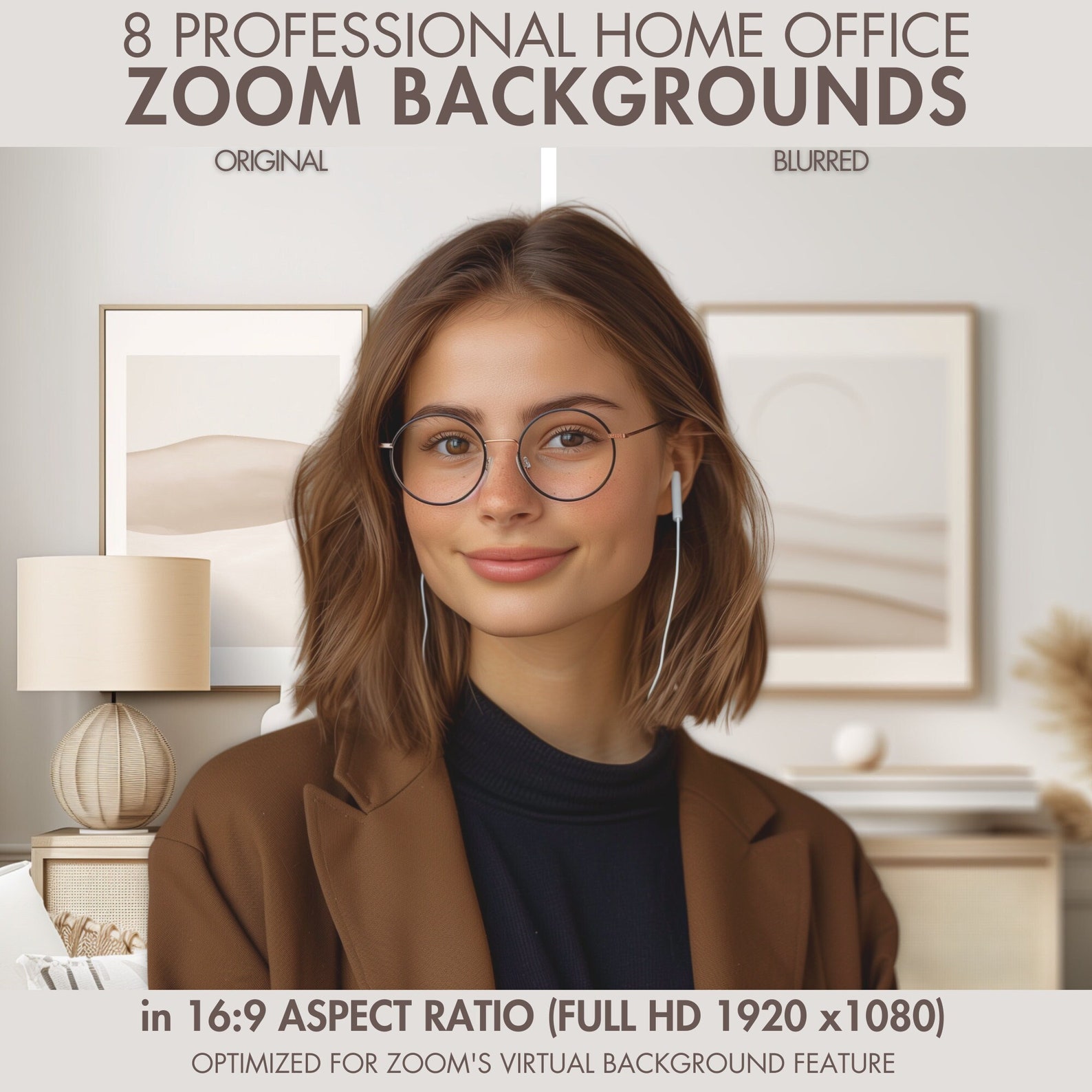 Home Office Zoom Background Zoom Office Background Virtual Zoom ...