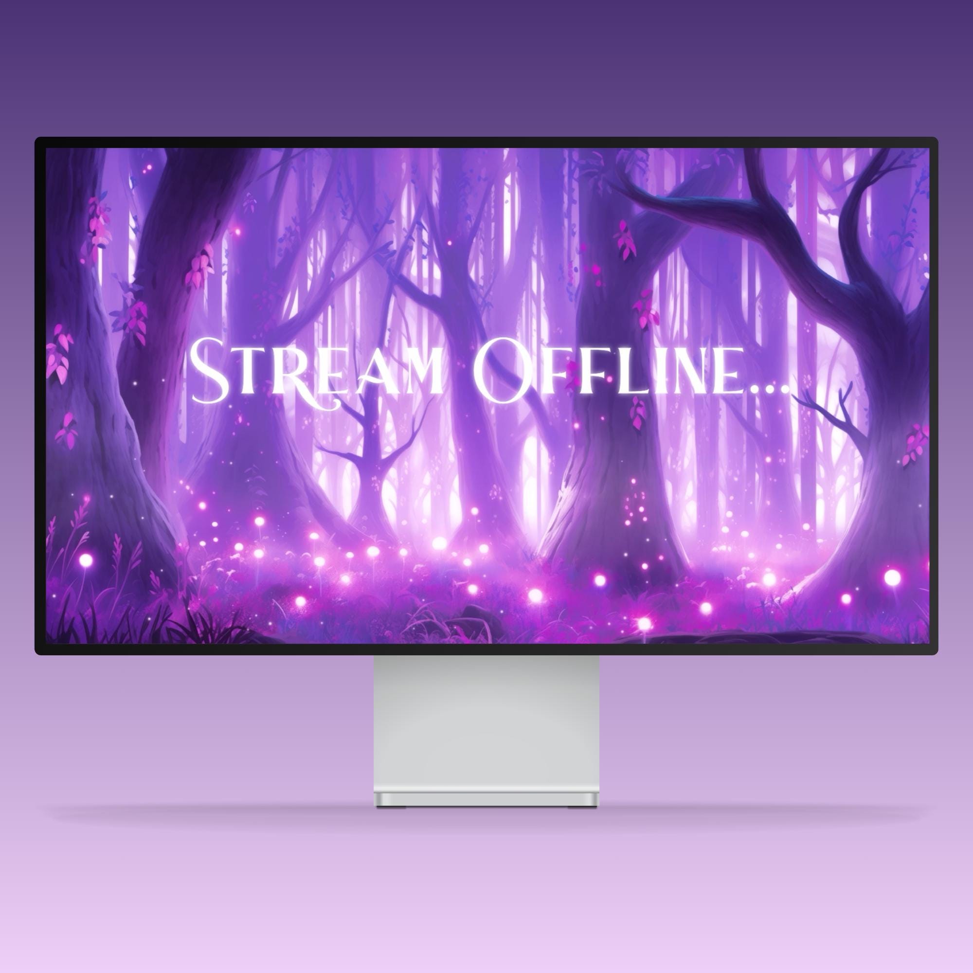 Animated Stream Screens Purple Night Forest Twitch Screens Witchy Obs ...