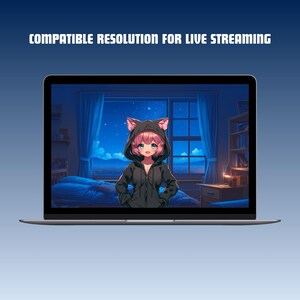 Vtuber Animated Background Starry Sky View Cozy Twitch Overlay Vtuber ...