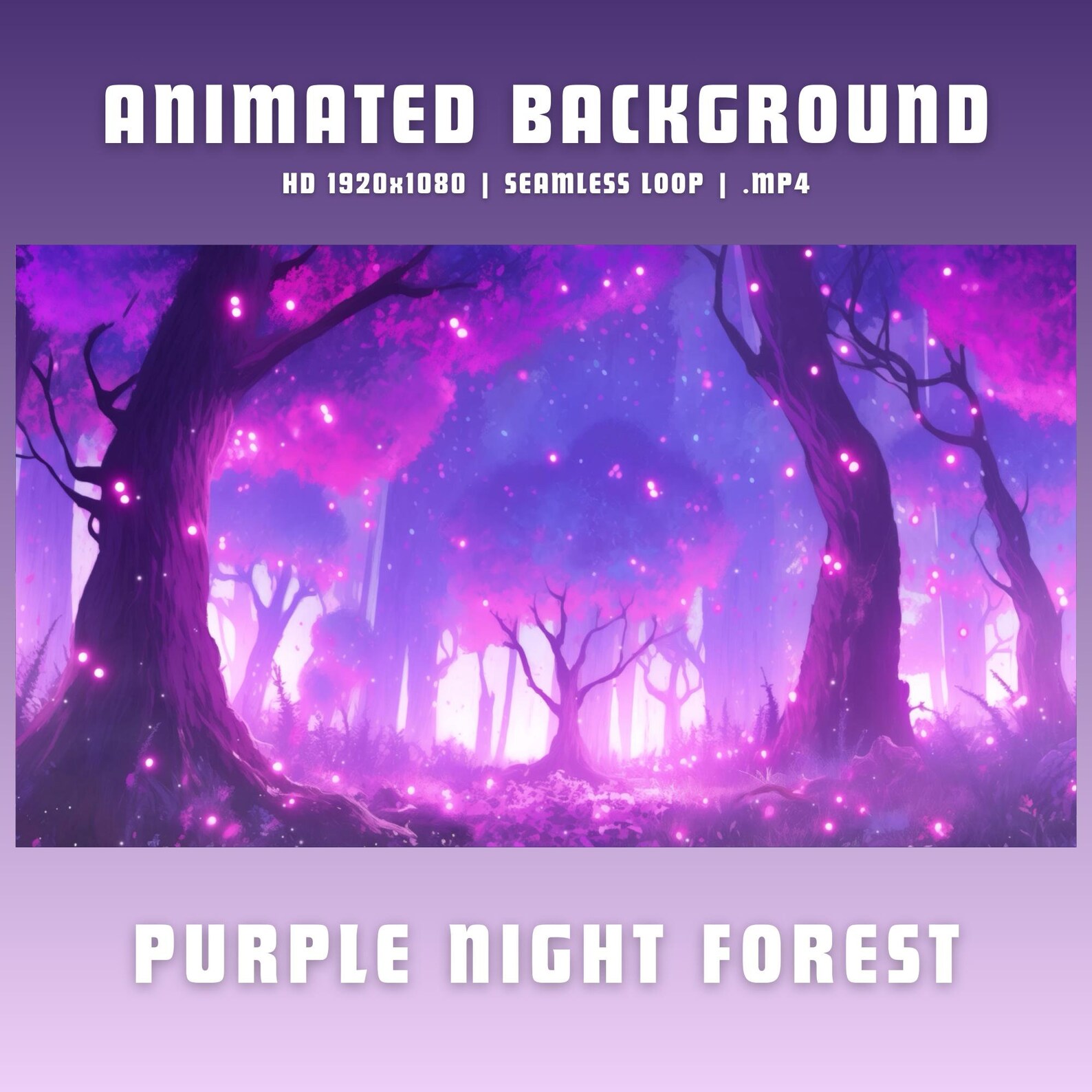 Purple Vtuber Background Vtuber Animated Background Cozy Twitch Overlay ...