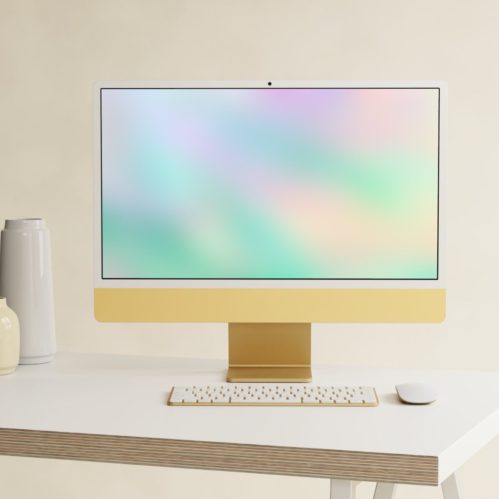 Pastel Aura Gradient Desktop Wallpaper MacBook Wallpaper Aura Wallpaper ...