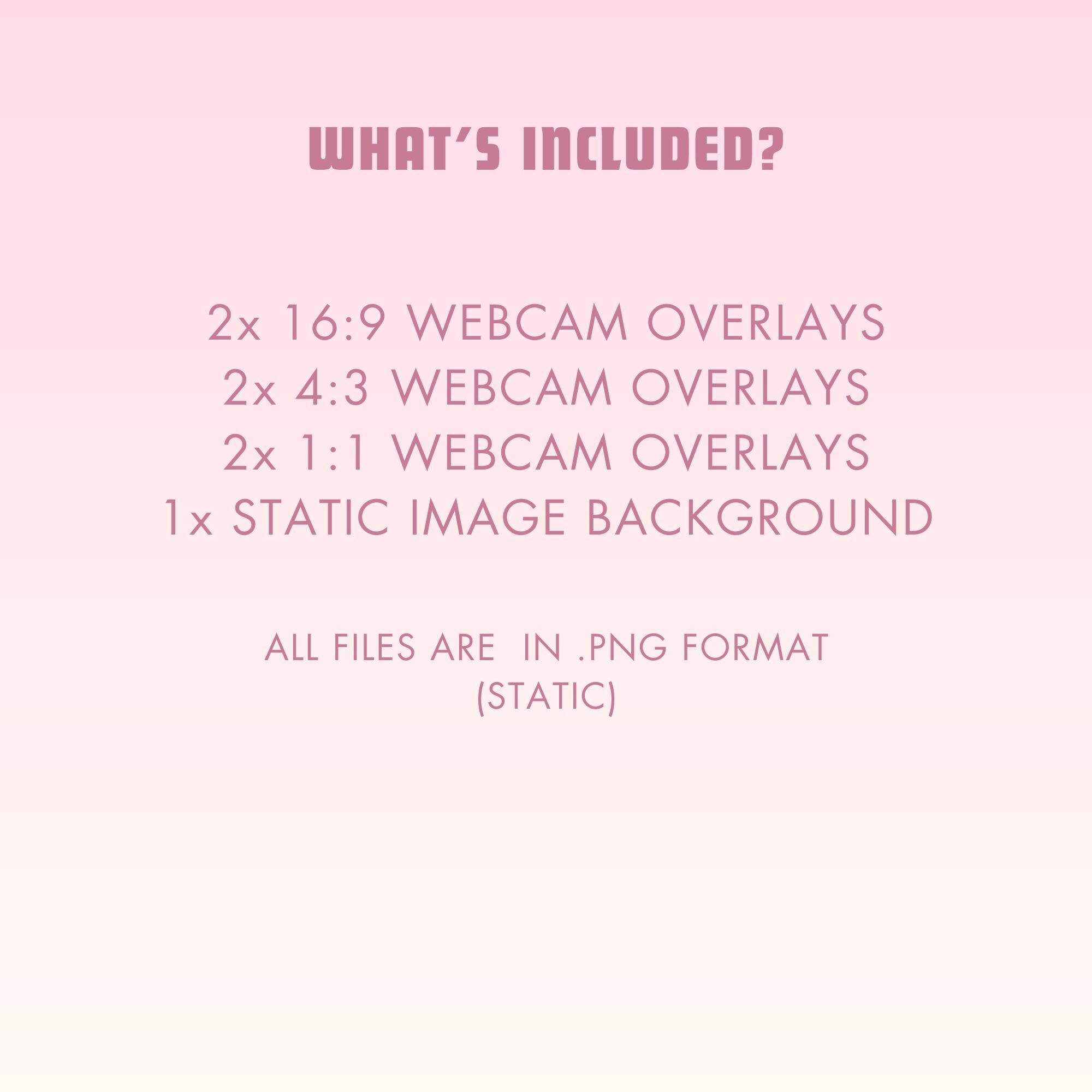 Simple Pink Vines Webcam Overlay Simple Webcam Border Twitch Webcam ...