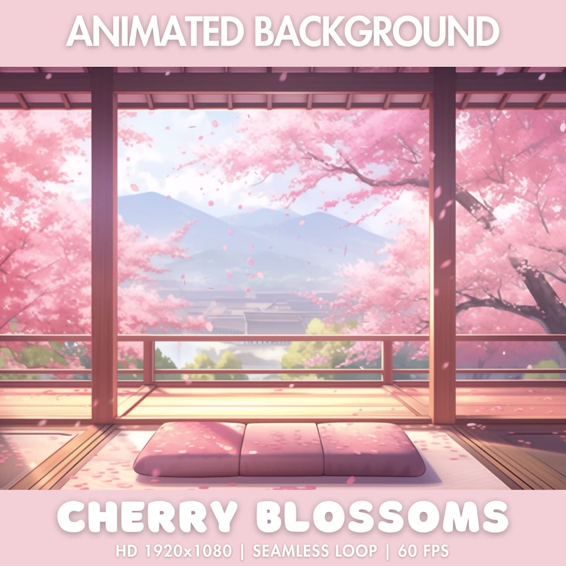 Vtuber Animated Background Cherry Blossoms Vtuber Background Sakura ...