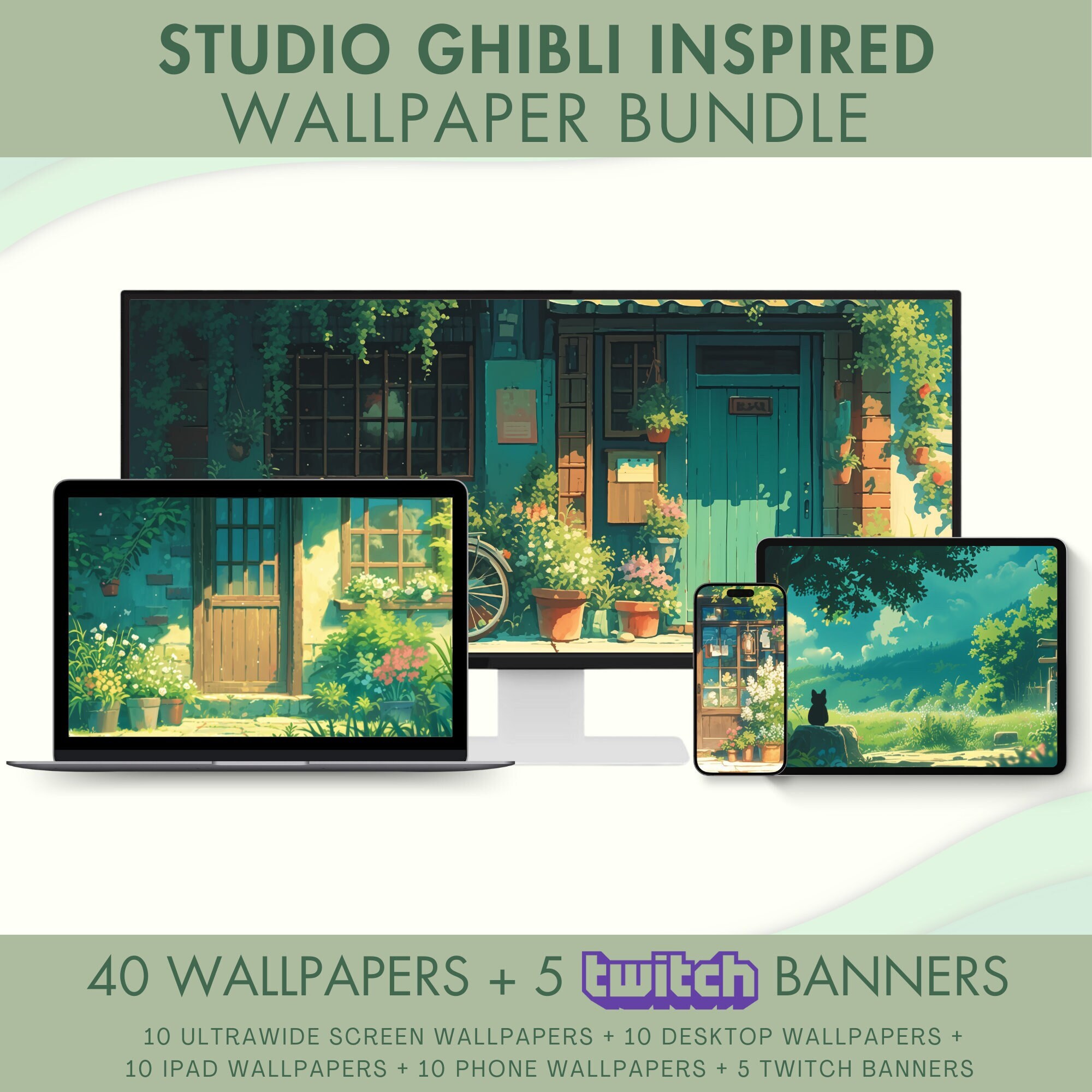 Studio Ghibli Inspired Wallpaper Ghibli Desktop Wallpaper MacBook ...