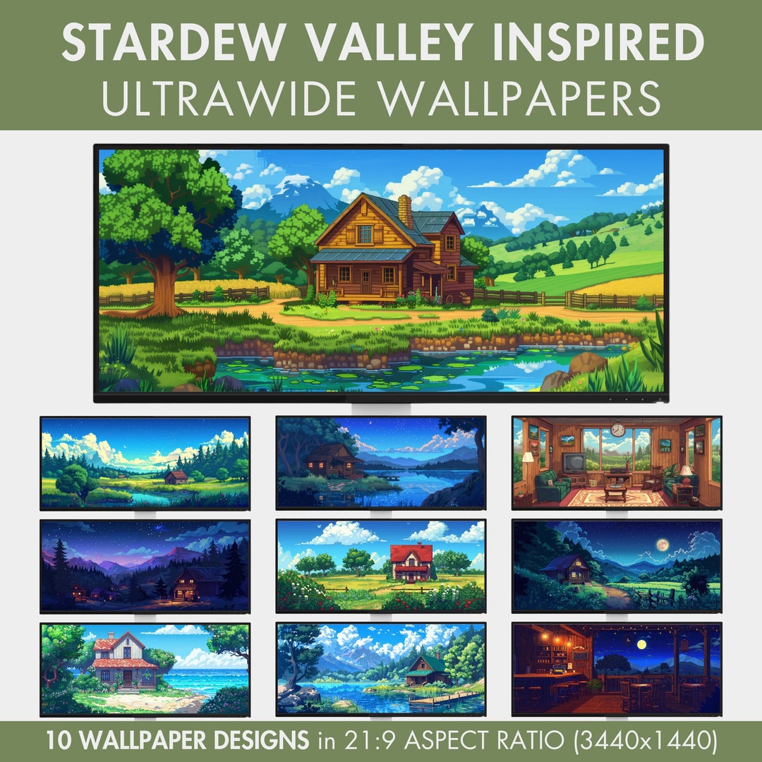 Stardew Valley Inspired Ultrawide Wallpaper Ultra Wide Wallpaper ...