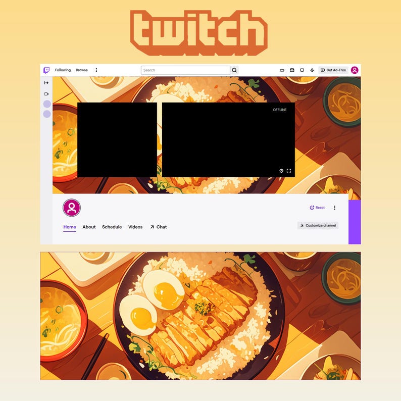 Anime Manga Foods Twitch Banners Anime Twitch Banner Lofi Ultrawide ...