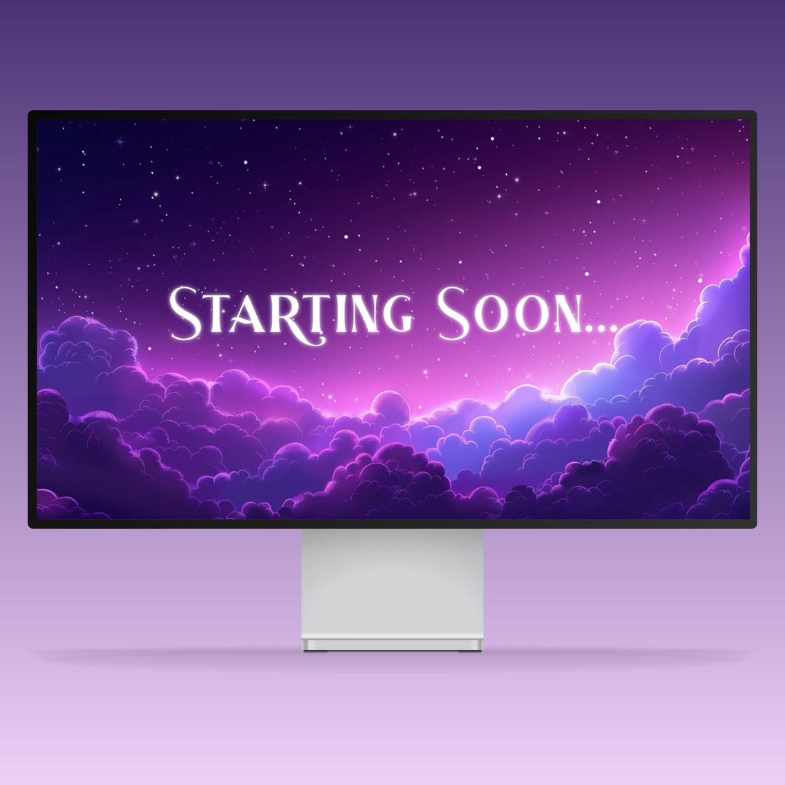 Animated Stream Screens Purple Night Sky Twitch Screens Witchy Obs ...