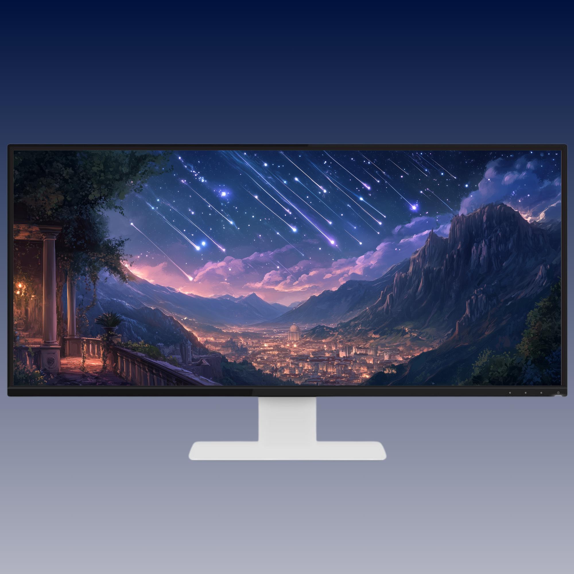 Starfall Velaris Ultrawide Wallpaper City of Starlight Desktop ...