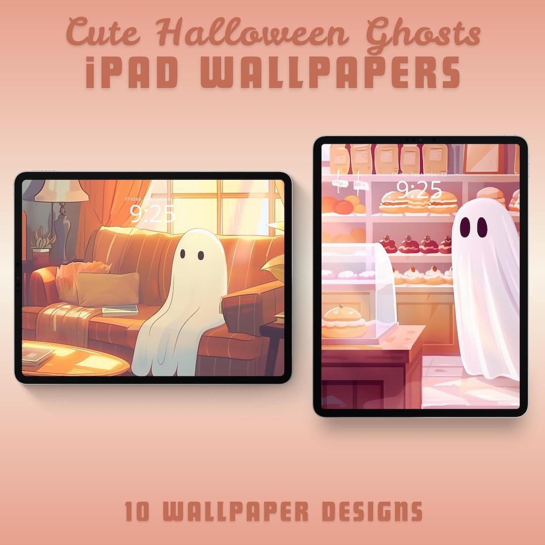 Cute Halloween iPad Wallpaper Lofi iPad Background Tablet Wallpaper ...