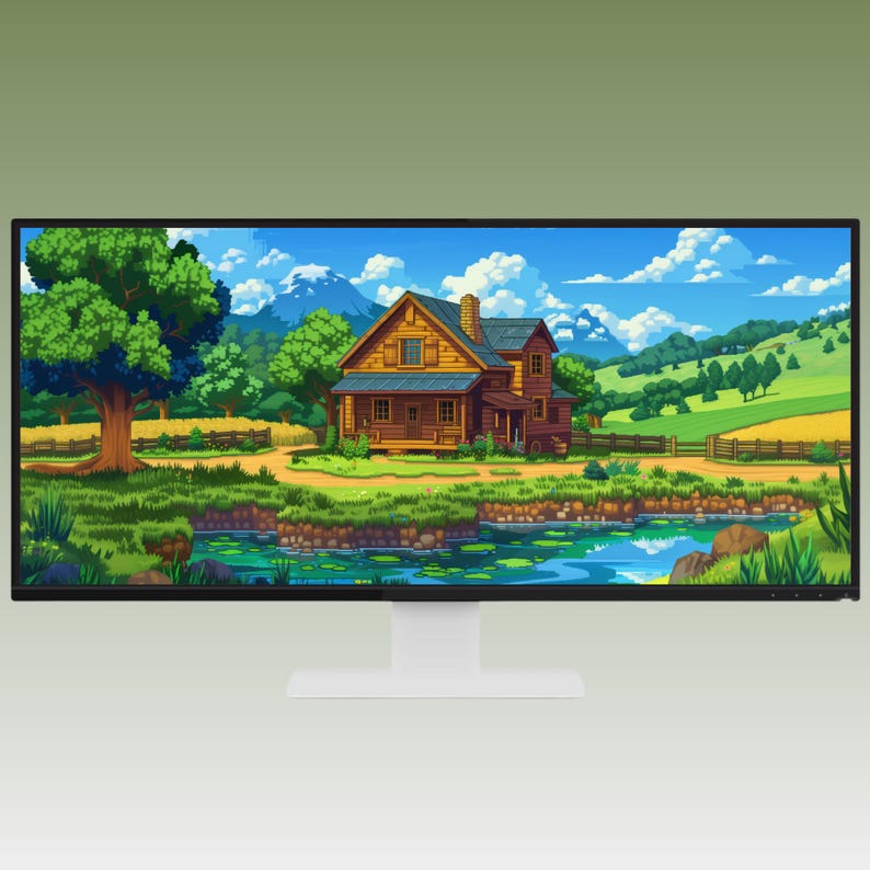 Stardew Valley Inspired Ultrawide Wallpaper Ultra Wide Wallpaper ...
