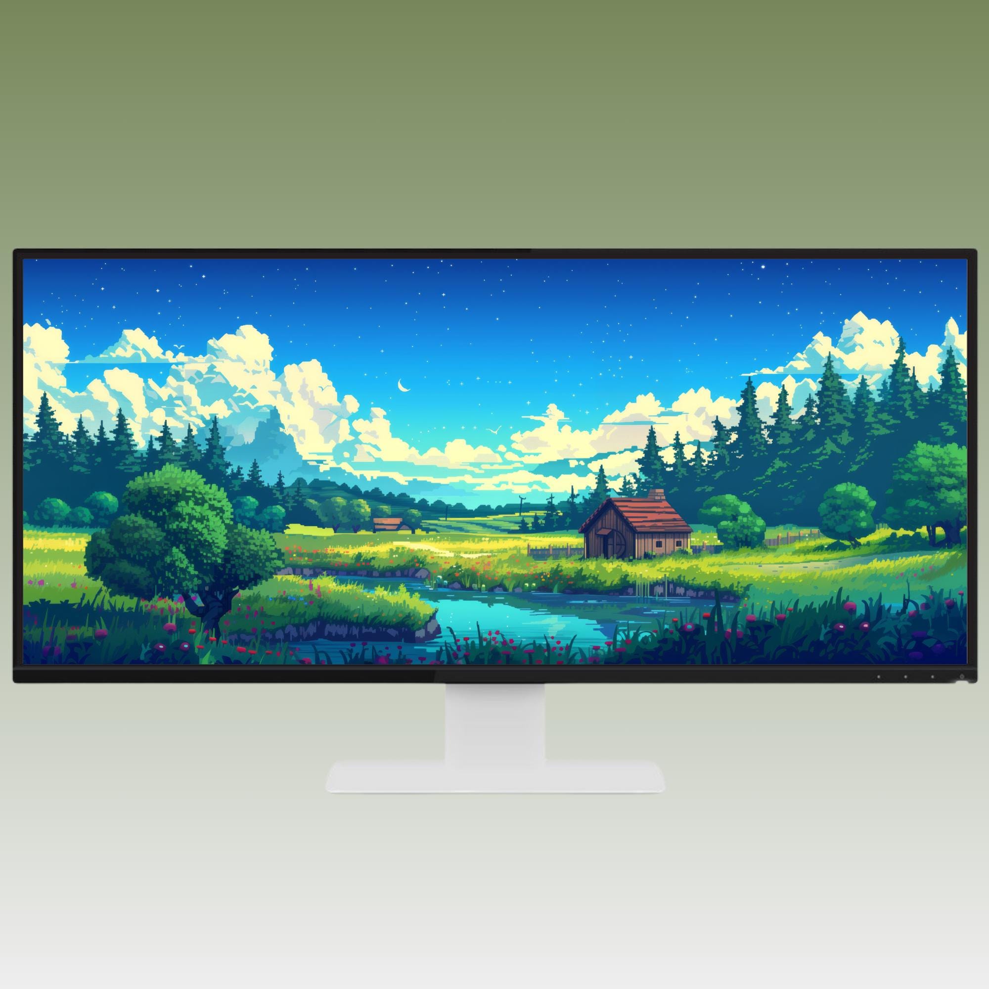 Stardew Valley Inspired Ultrawide Wallpaper Ultra Wide Wallpaper ...