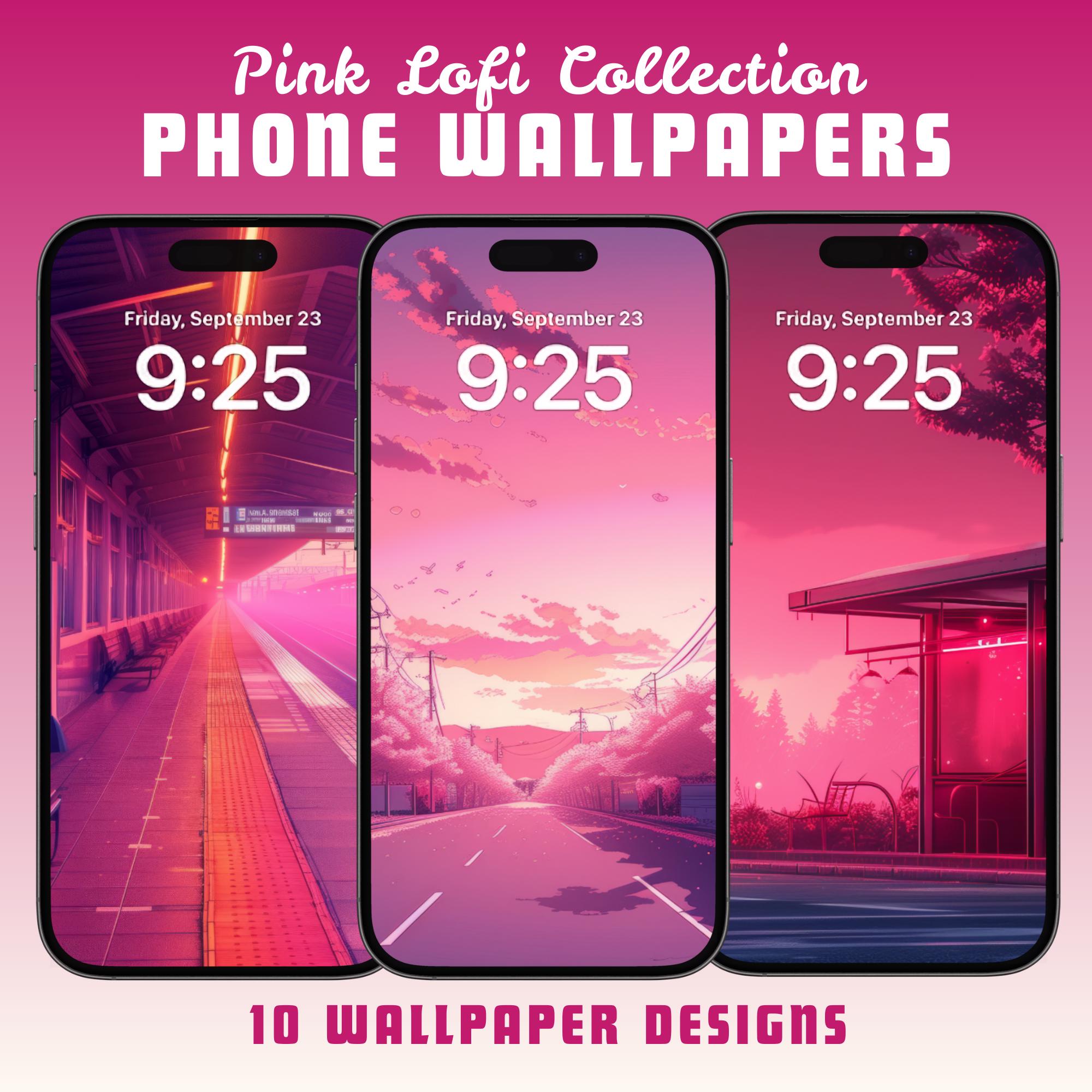Pink Lofi Mobile Wallpaper iPhone Android Phone Background Lofi Anime ...