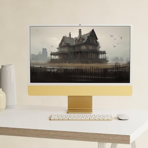 Spooky Desktop Wallpaper Halloween Wallpaper Laptop Wallpaper MacBook ...