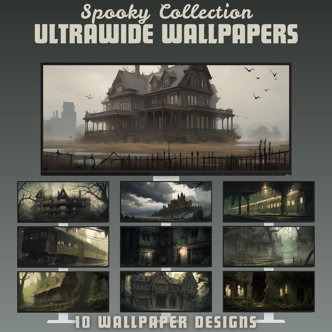 Spooky Ultrawide Wallpaper Desktop Wallpaper Halloween Wallpaper Spooky ...