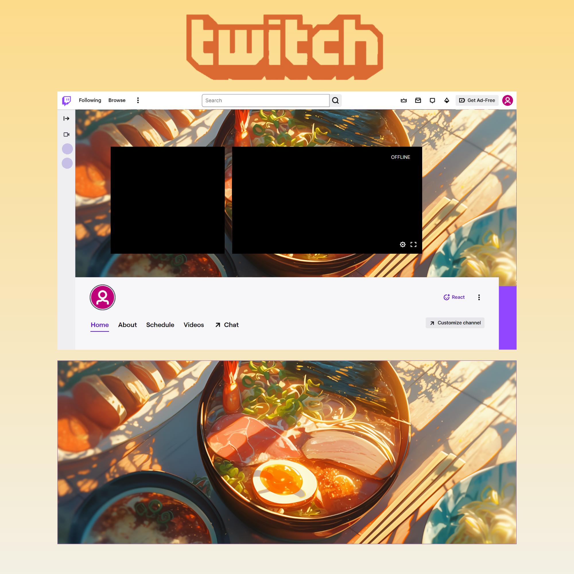 Anime Manga Foods Twitch Banners Anime Twitch Banner Lofi Ultrawide ...