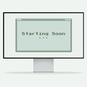 Animated Stream Screens Green Retro Pixel Twitch Screens Green Obs ...