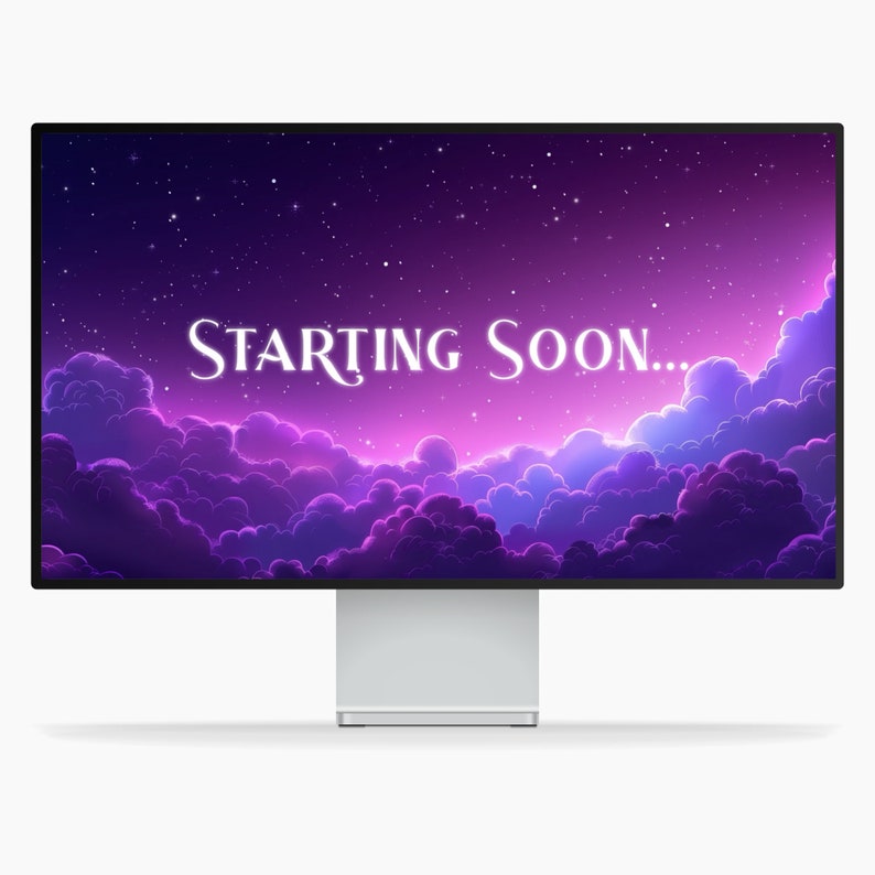 Animated Stream Screens Purple Night Sky Twitch Screens Witchy Obs ...