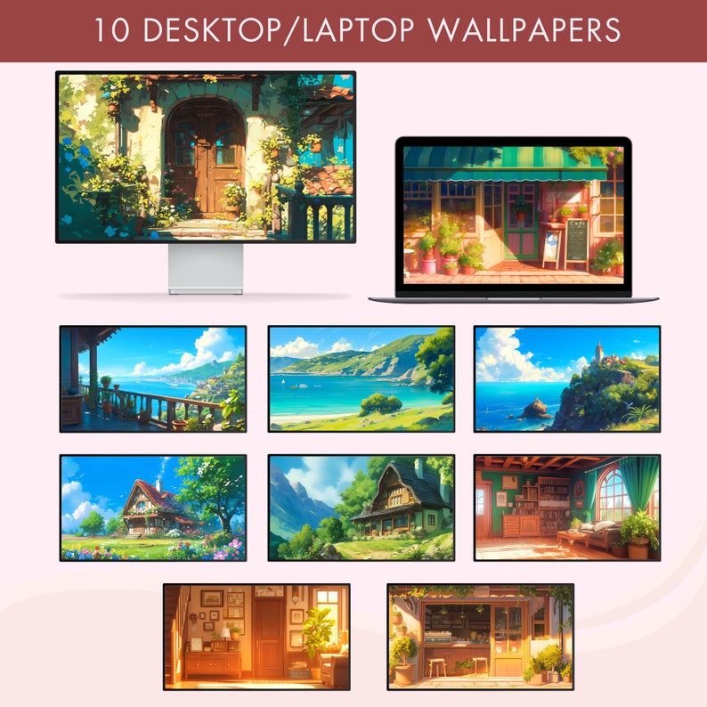 Studio Ghibli Inspired Wallpaper Ghibli Desktop Wallpaper MacBook ...