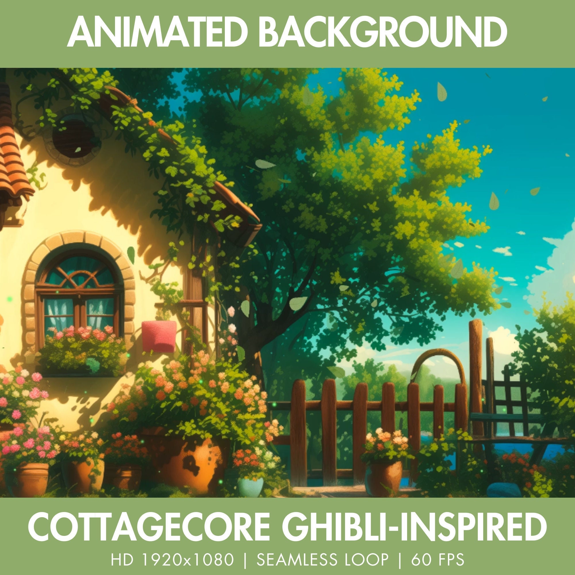 Animated Background Cottagecore Vtuber Background Twitch Overlay Obs ...