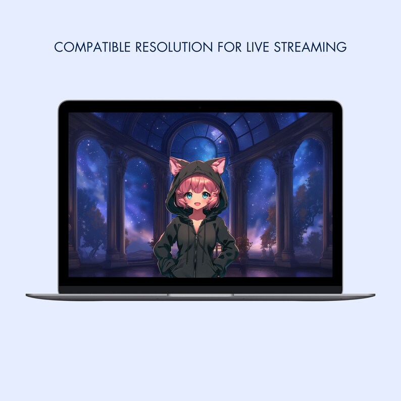 Vtuber Animated Background Starry Night Sky Cozy Twitch Overlay Vtuber ...