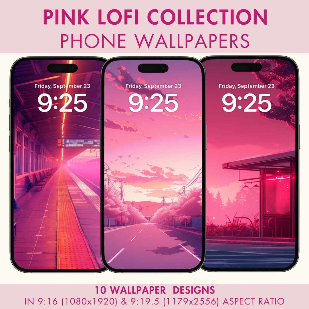 Pink Lofi Mobile Wallpaper iPhone Android Phone Background Lofi Anime ...
