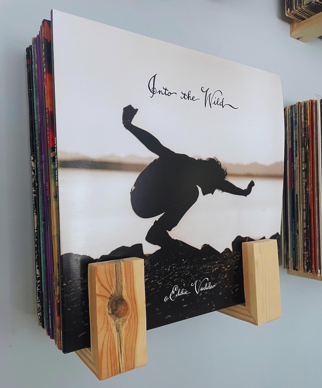 Wooden Vinyl Record Wall Mount Brackets | Minimalist Display Shelf for ...