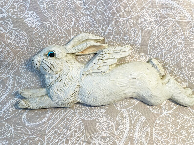 Vintage Telle M. Stein Flying Rabbit Wall Hanging Winged Easter Bunny ...
