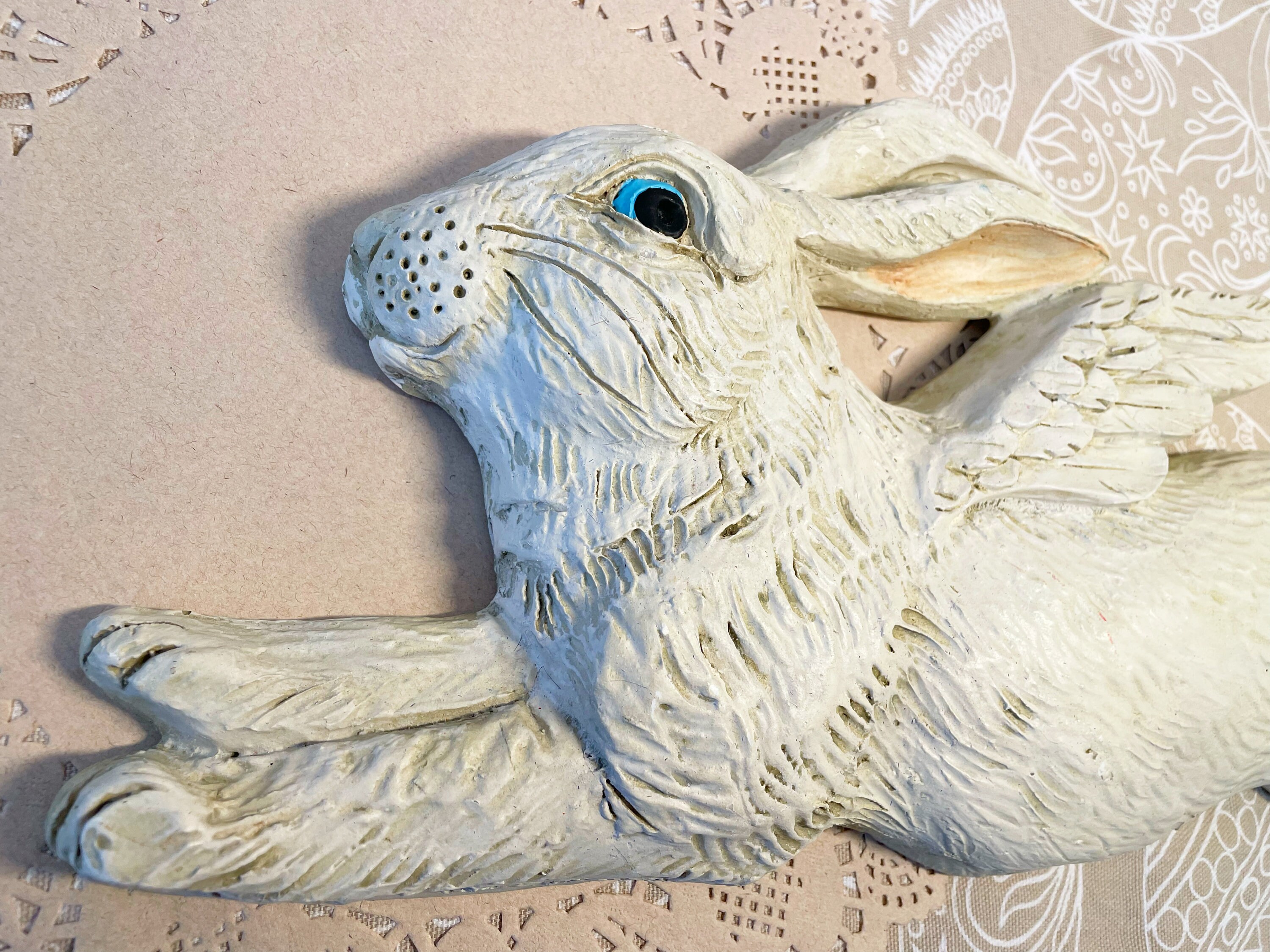 Vintage Telle M. Stein Flying Rabbit Wall Hanging Winged Easter Bunny ...