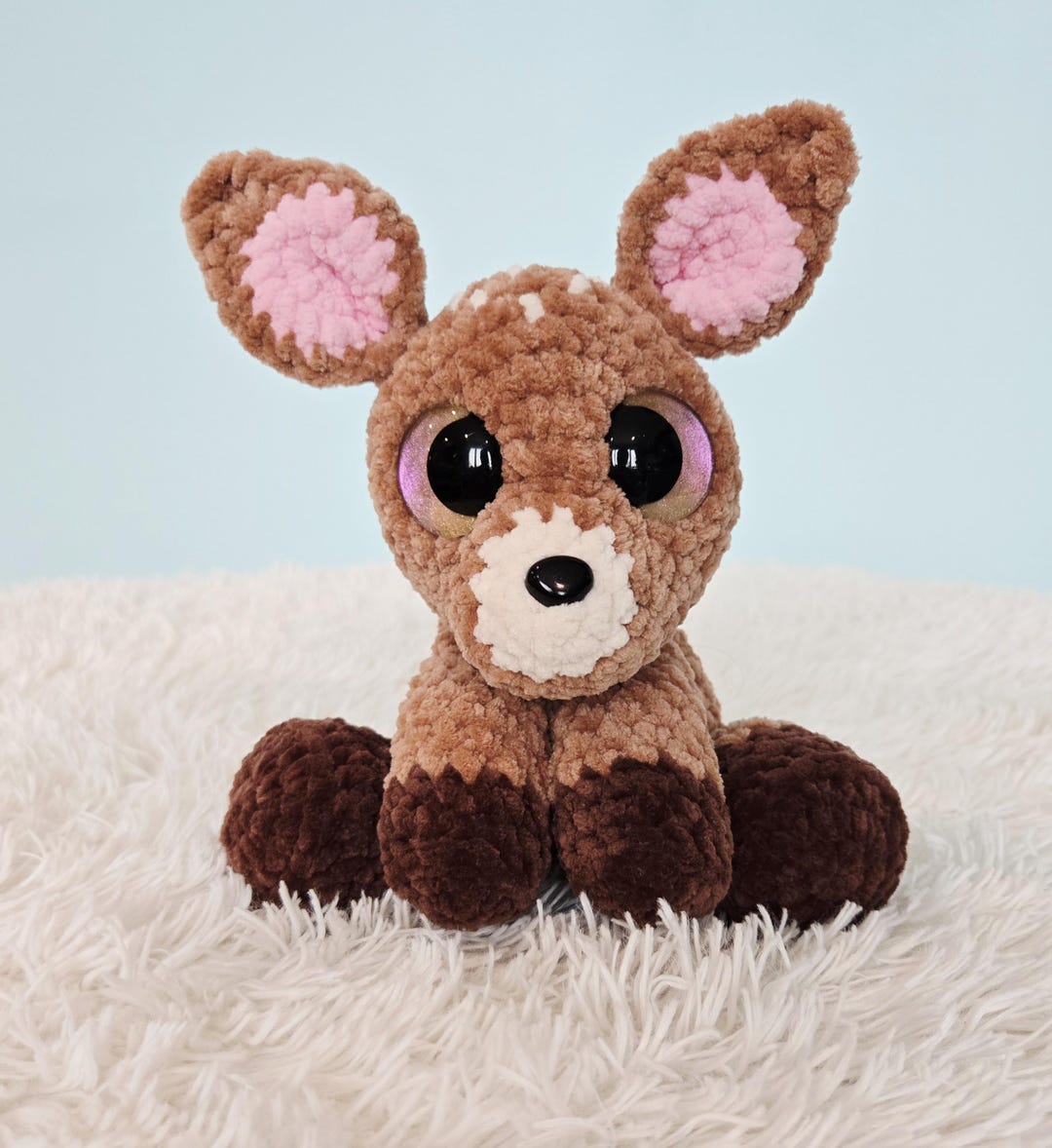 Dory, the Deer - Sploot Series - Crochet Weighted Animals - Etsy