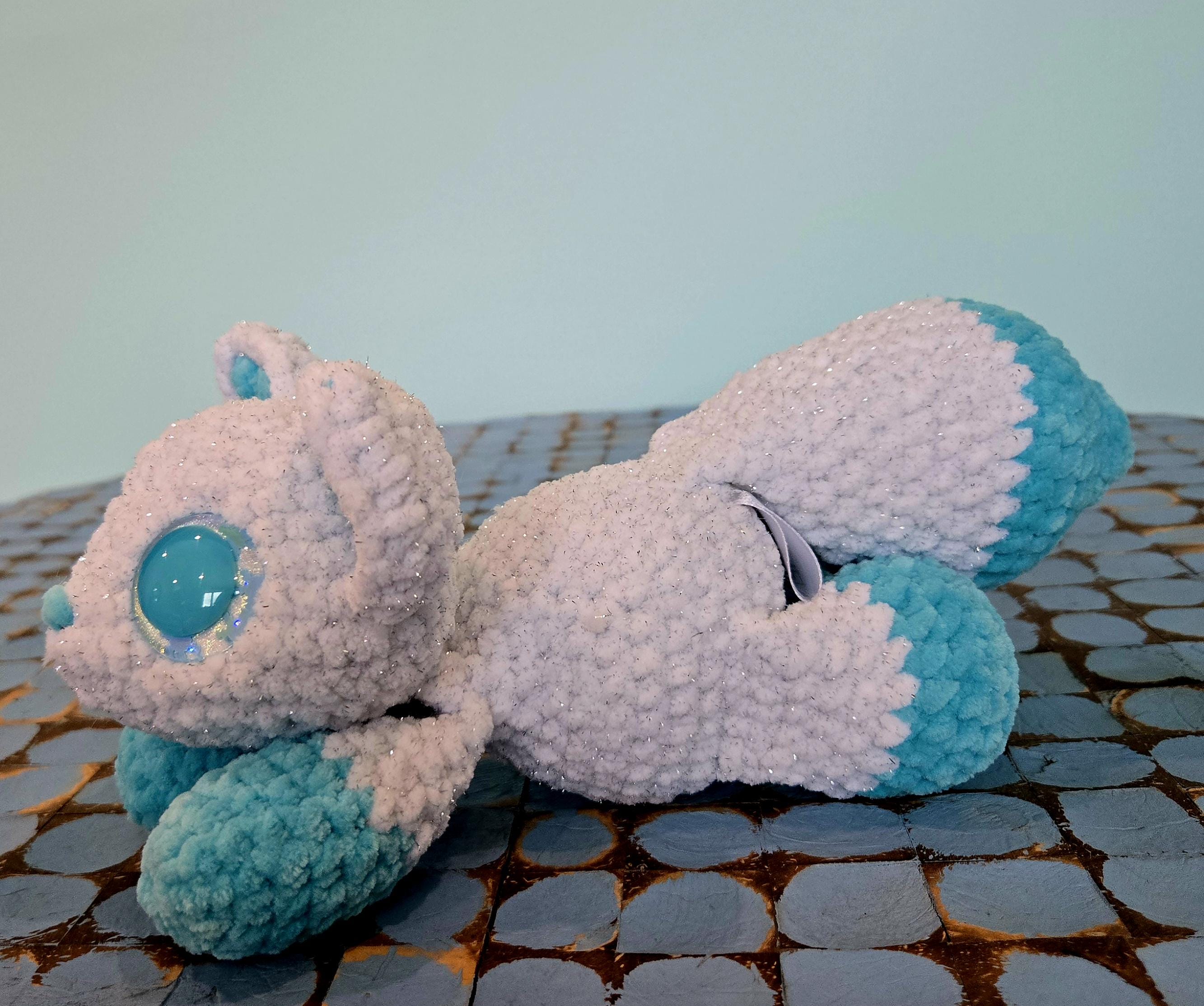 Fen, the Artic Fox - Sploot Series - Crochet Weighted Animals - Etsy
