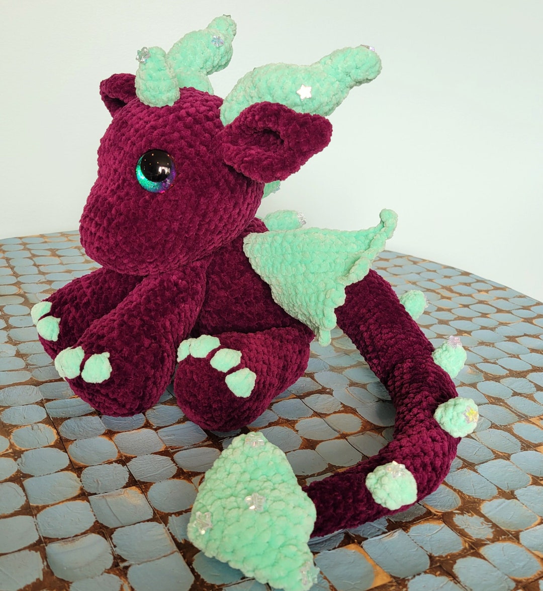 Aurora Snuggle Dragon Crochet Plushie - Etsy