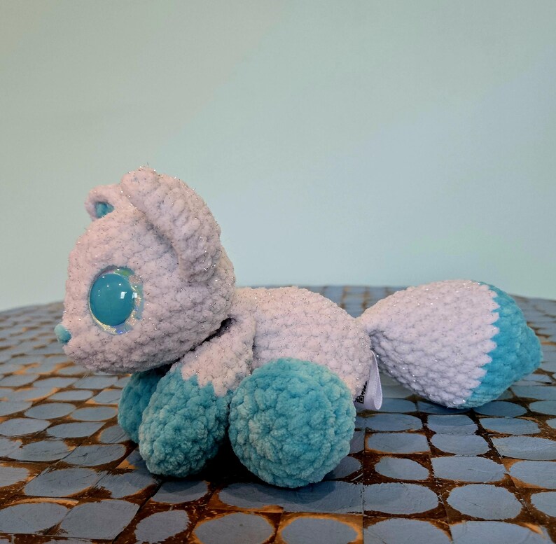 Fen, the Artic Fox - Sploot Series - Crochet Weighted Animals - Etsy