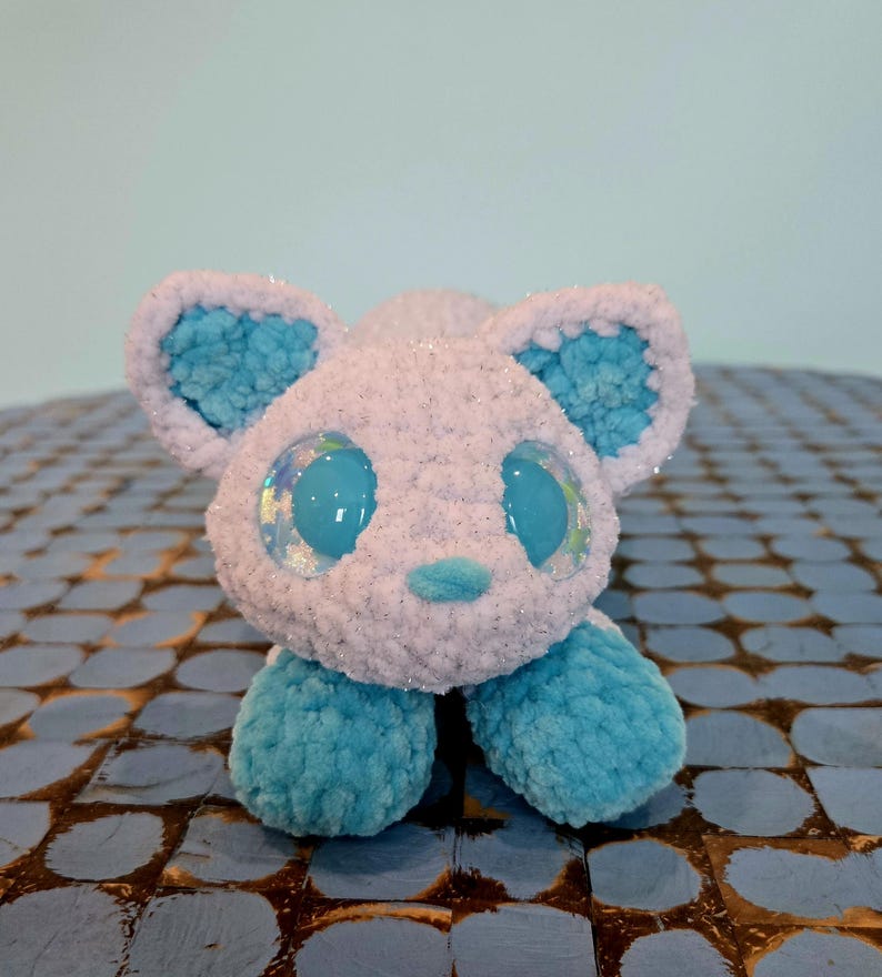 Fen, the Artic Fox - Sploot Series - Crochet Weighted Animals - Etsy
