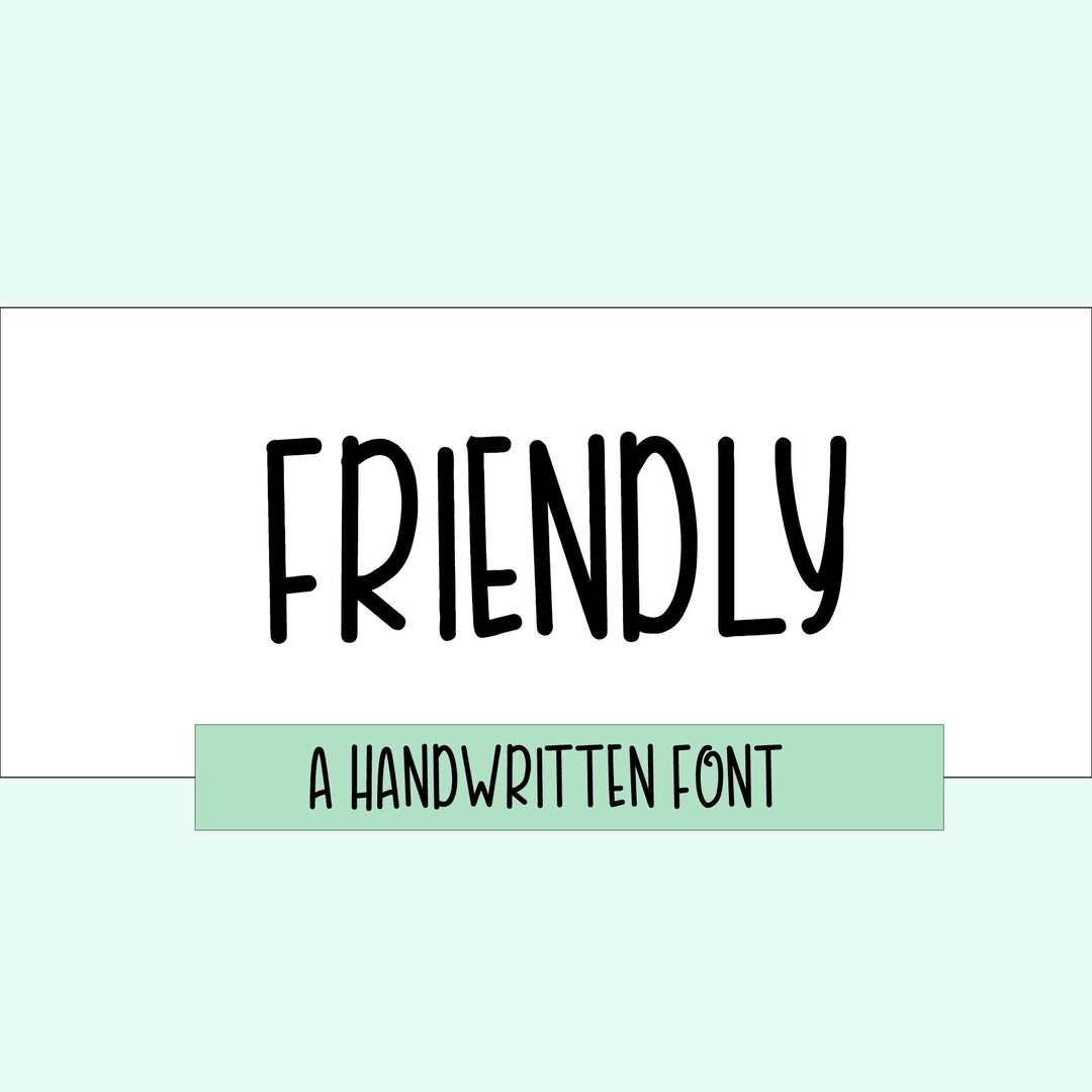 Friendly Font - Cute Font, Swash Font, Cricut Fonts, Banner Fonts, Font ...