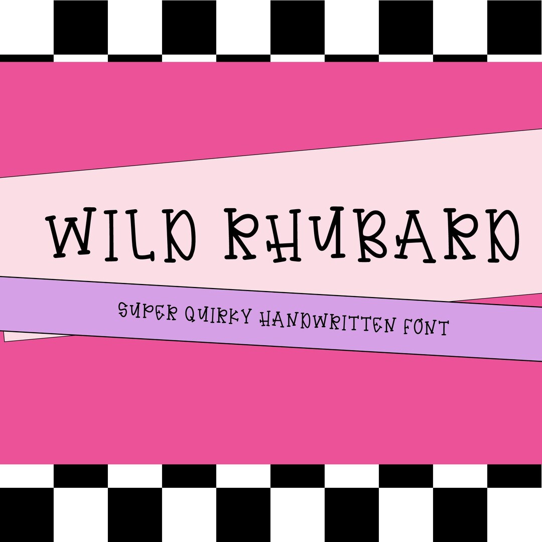 Wild Rhubarb Font - Cute Font, Swash Font, Cricut Fonts, Banner Fonts ...