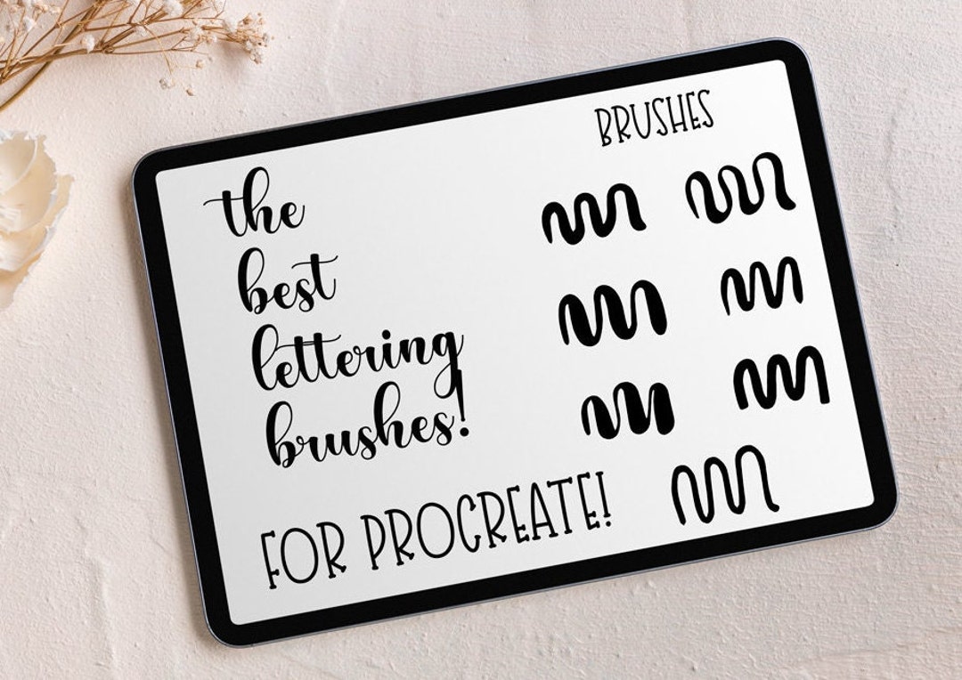 Procreate Lettering Brushes, 7 Lettering Brushes, Procreate Calligraphy ...