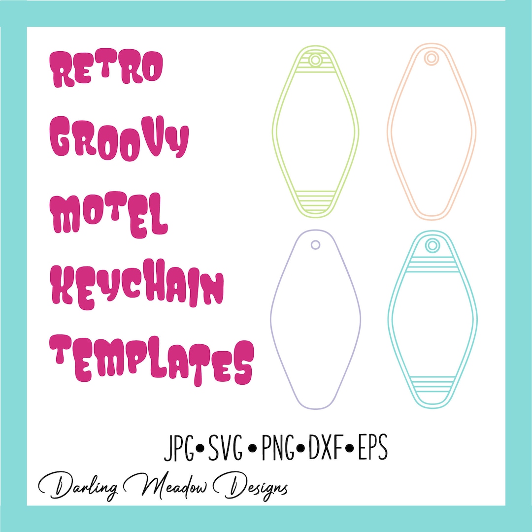 Motel Keychain Outline Template Svg, Dxf, Eps, Png, Jpg, Motel Keychain ...