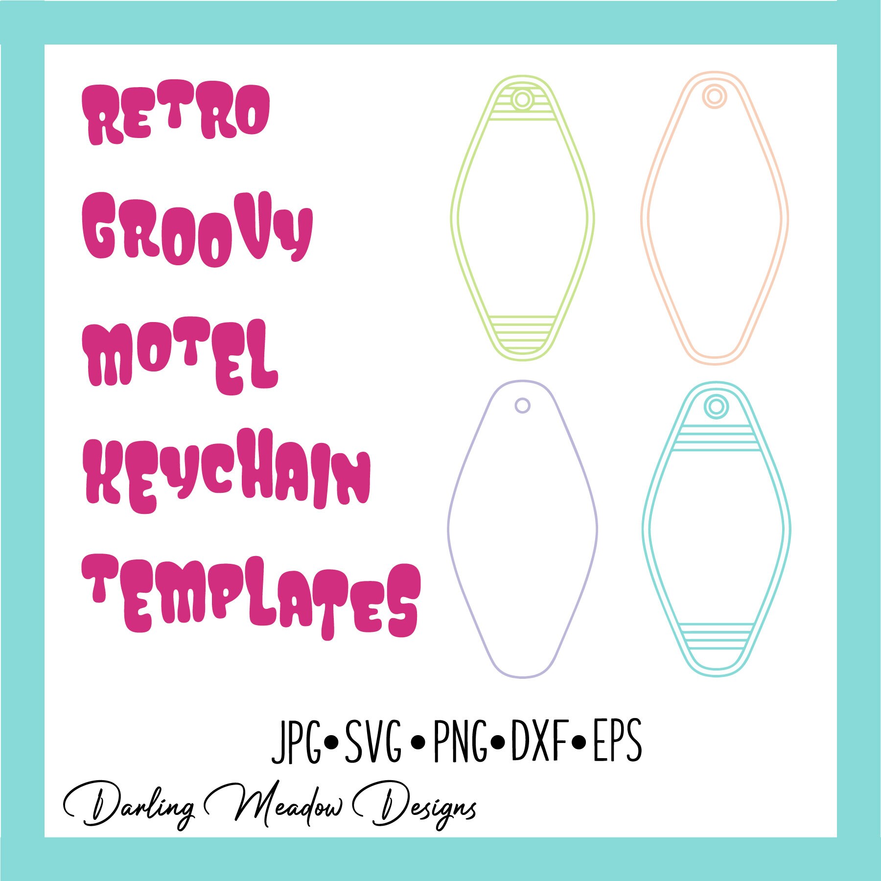 Motel Keychain Template Svg, Dxf, Eps, Png, Jpg, Motel Keychain Svg ...