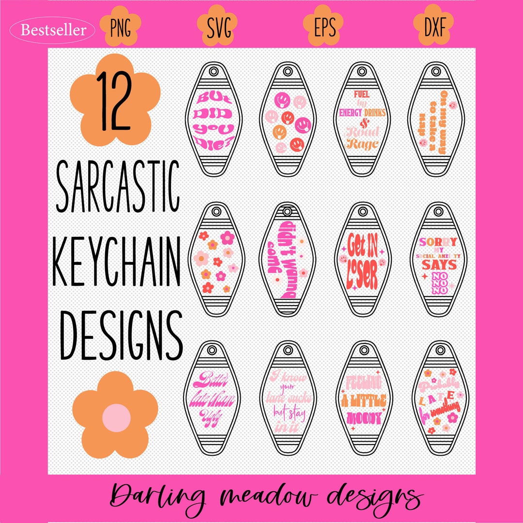 Motel Keychain Svg, Retro Motel Keychain Svg, Sassy Keychain Svg ...