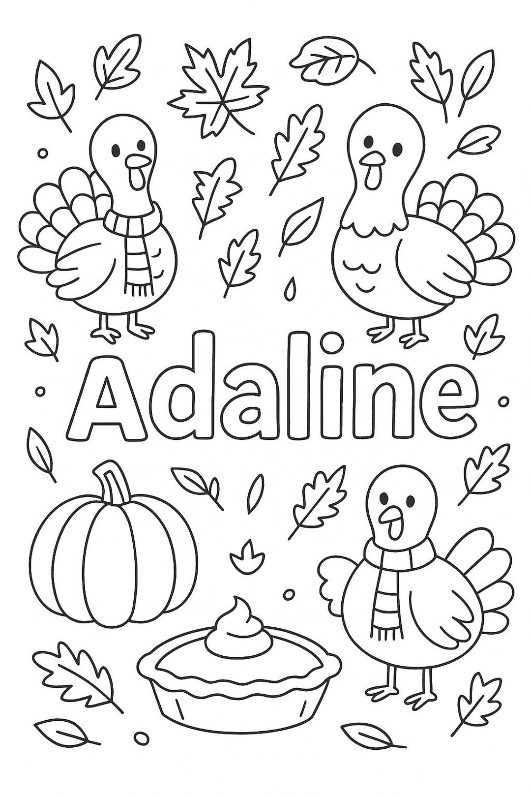 Thanksgiving Coloring Page, School Paper Png, Back to School Pdf, Back ...