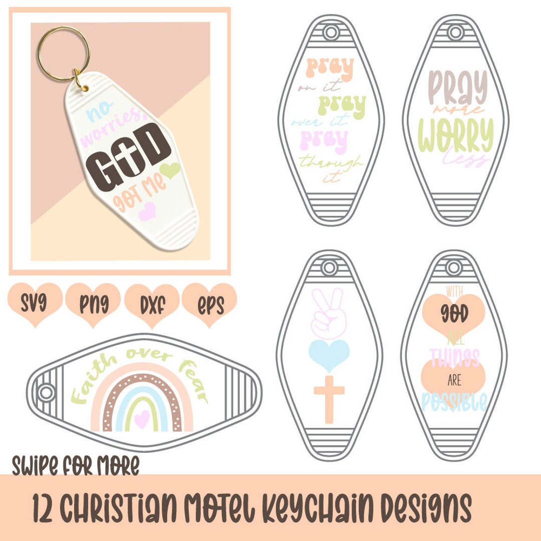 Christian Motel Keychain Bundle, Religious Keychain Svg, Svg Bundle ...