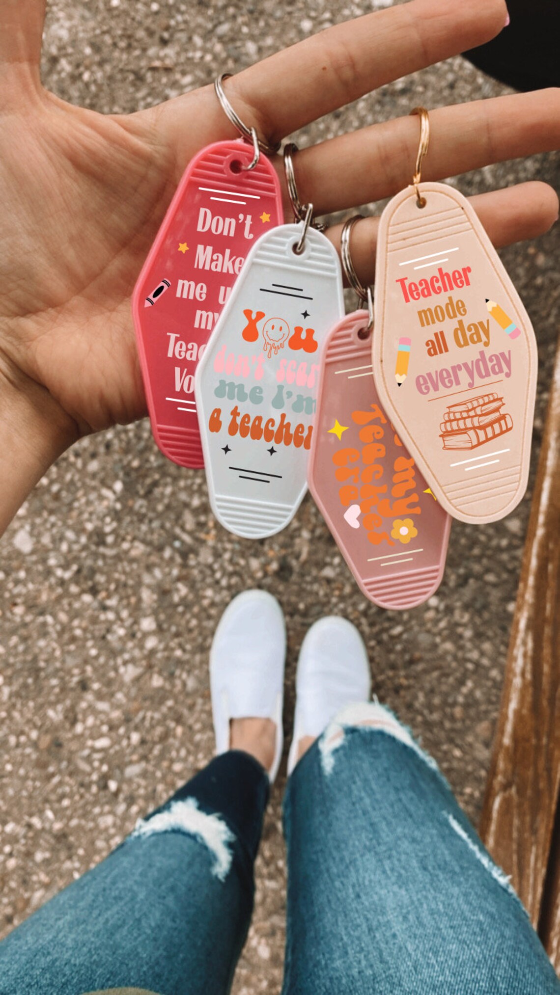 Teacher Motel Keychain Svg, Retro Motel Keychain Svg, Teacher Keychain ...