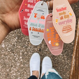Teacher Motel Keychain Svg, Retro Motel Keychain Svg, Teacher Keychain ...