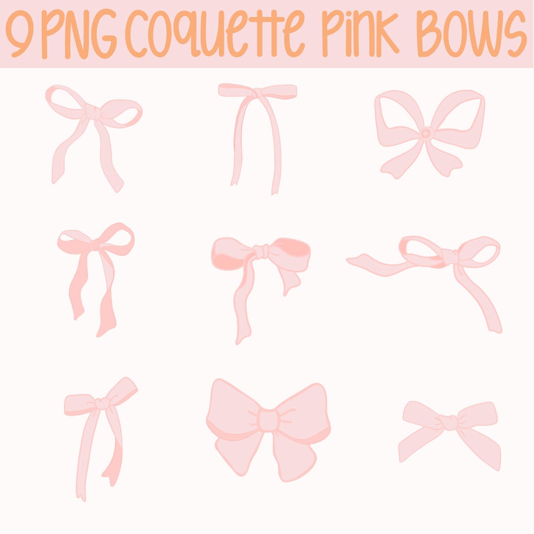 Coquette Pink Bows SVG PNG, Trendy Cherry Png, Pink Bow Coquette ...