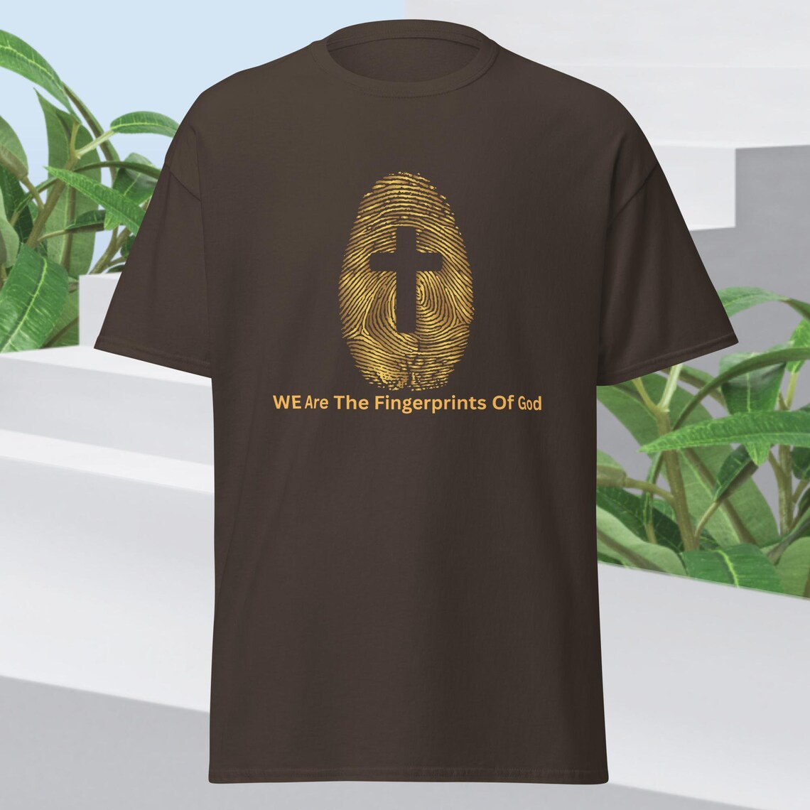We Are the Fingerprints of God. With Image of a Fingerprint and Cross ...