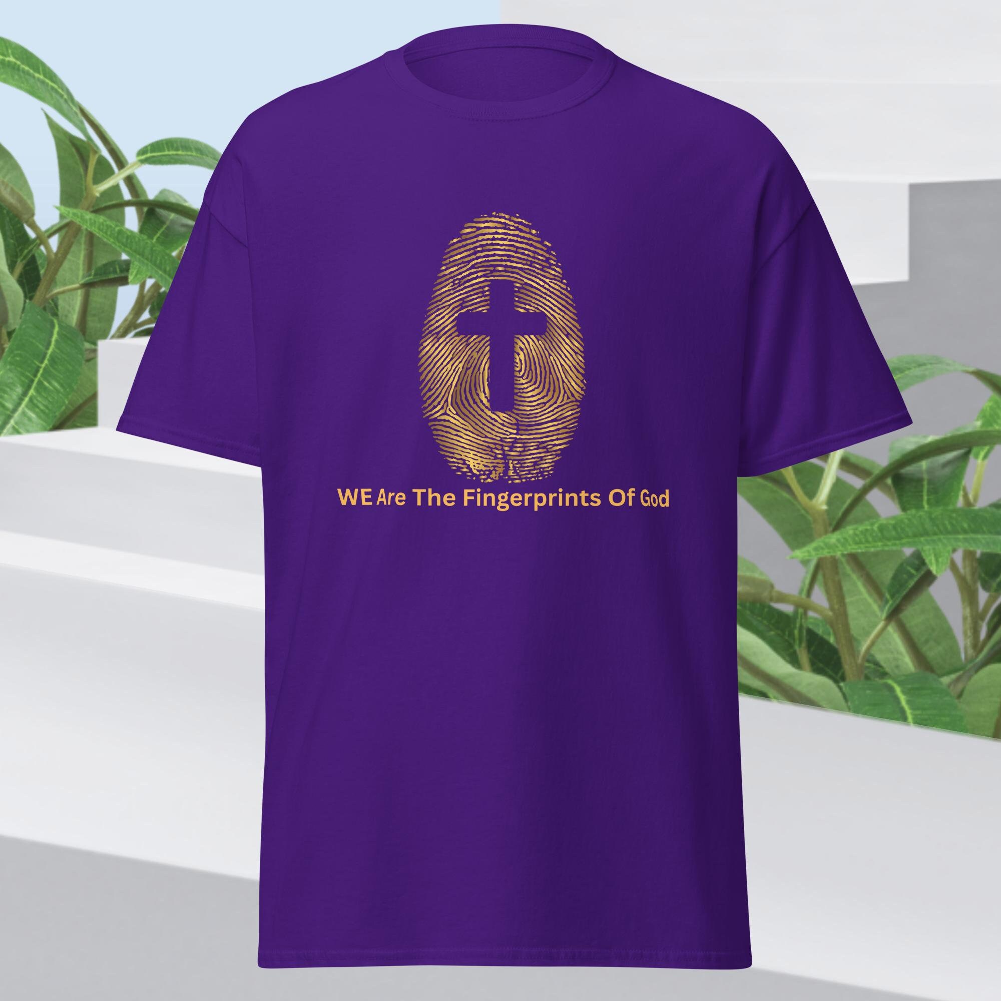 We Are the Fingerprints of God. With Image of a Fingerprint and Cross ...